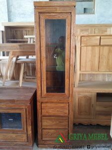 Almari Hias Minimalis Jati Rustic | Furniture Jati Jepara