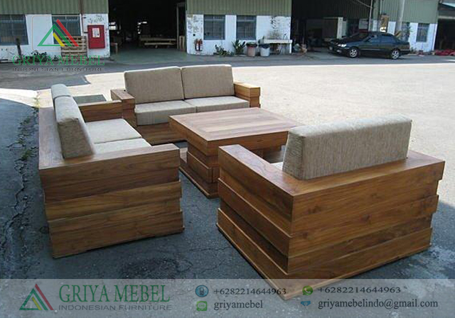 Kursi Tamu Box Jati Minimalis | Furniture Jati Jepara