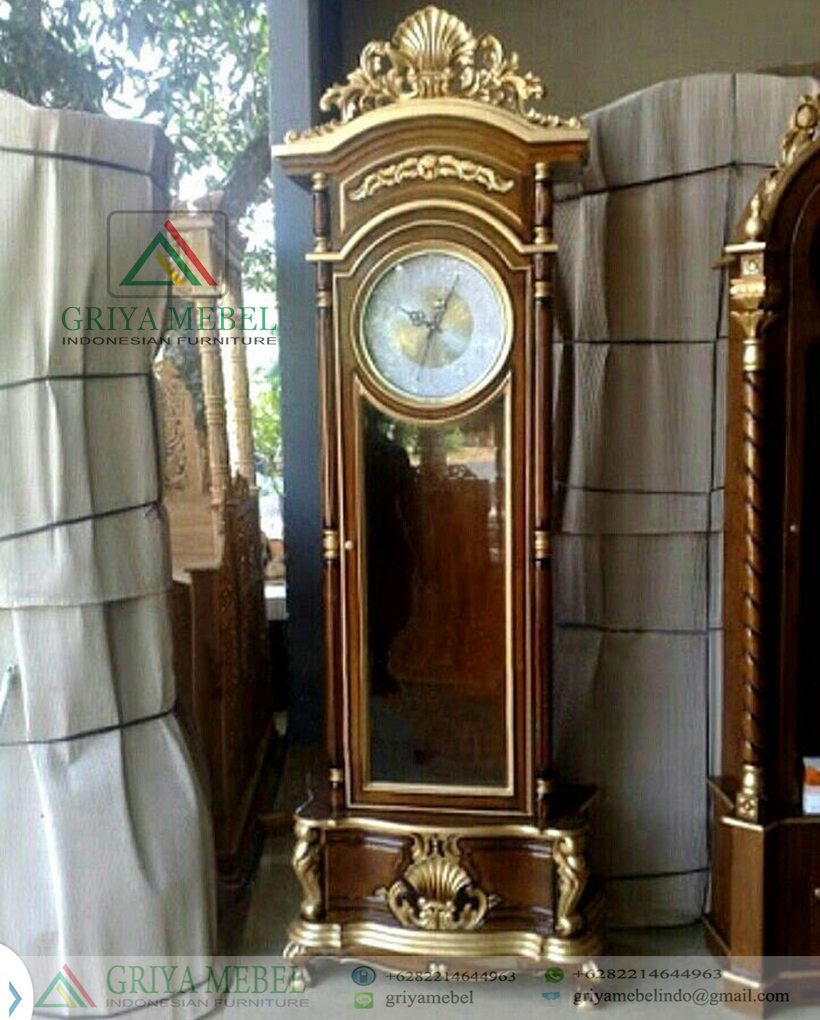 Lemari Jam Hias Ukir Kerang Murah | Furniture Jati Jepara