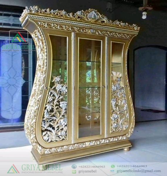 ALmari Hias Classic Mewah Terbaru | Furniture Jati Jepara